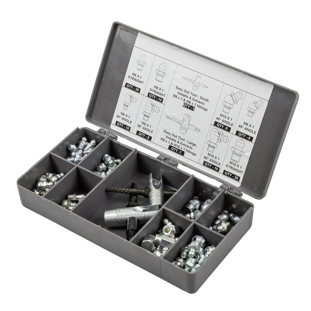 GREASE FITTG.KIT-101PCS METRIC- - Macnaught